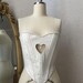 Pearl Heart Cut-out Corset | White Bridal Corset Top | Fairycore ...