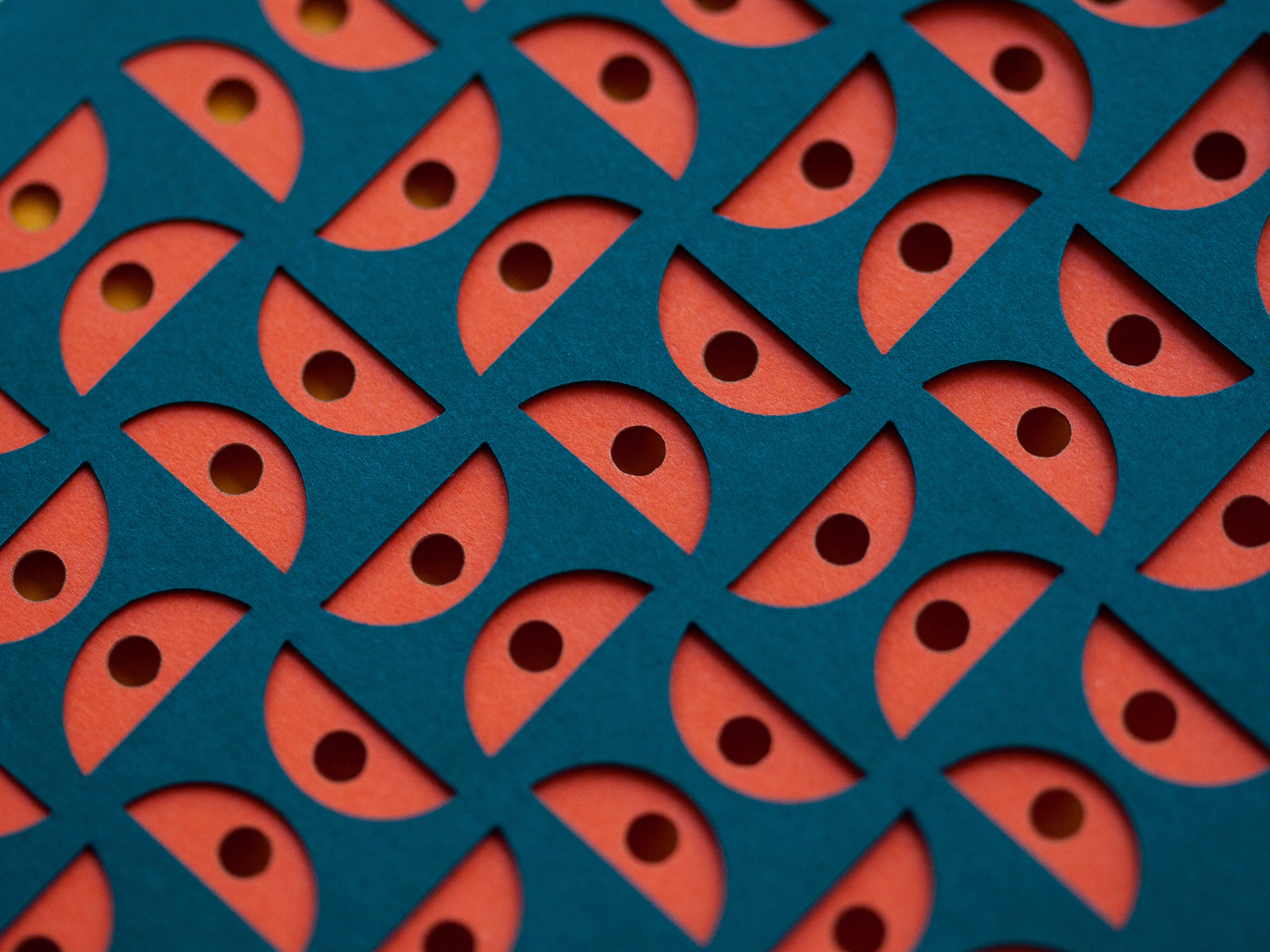 Evergreen Geometric Half Circle Pattern Paper Cut Card Laser - Etsy