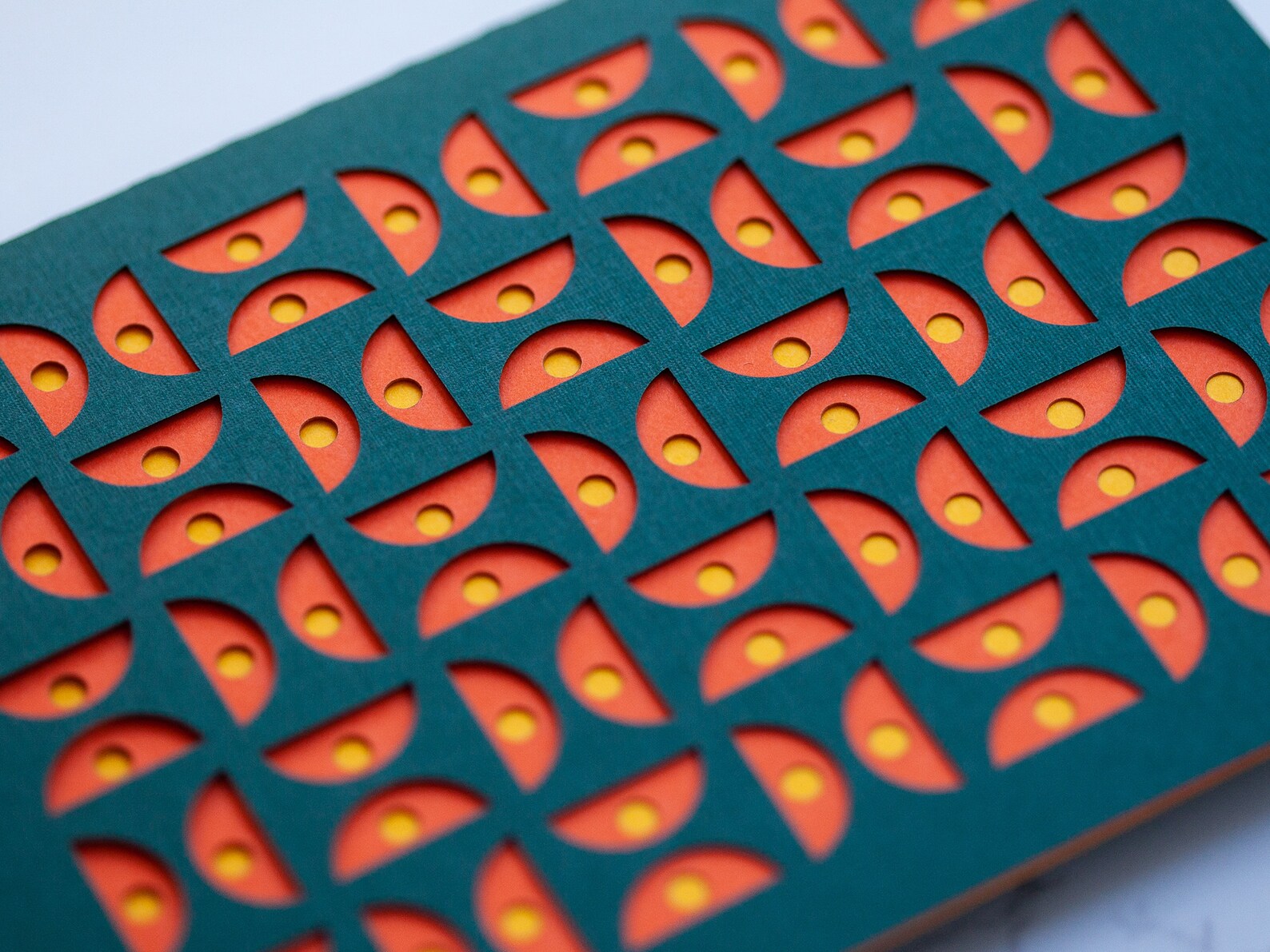 Evergreen Geometric Half Circle Pattern Paper Cut Card Laser - Etsy