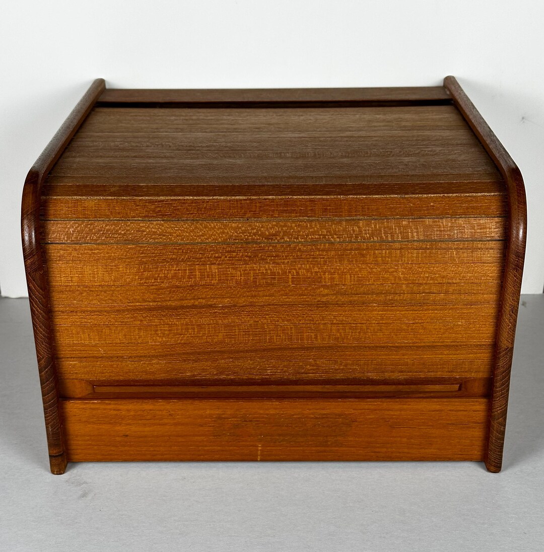 Danish Modern Teak-tech Tambour Desktop Storage Organizer - Etsy