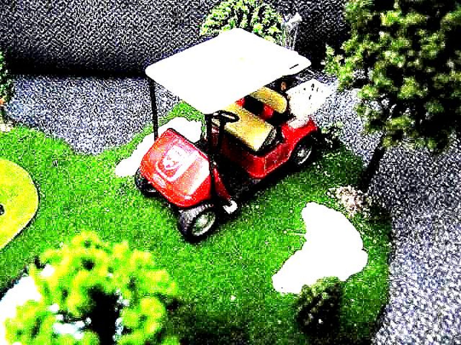 GOLF COURSE DIORAMA Featuring a Tricked Out Golf Cart Water Hazzard ...