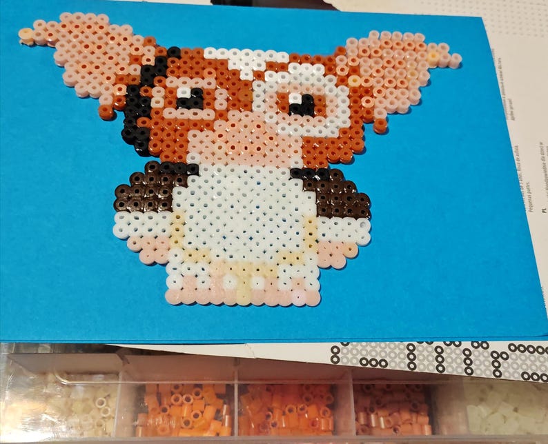 Gizmo Gremlins Hama Bead Pixel Art | 17.5cm Handmade Fused Beads ...