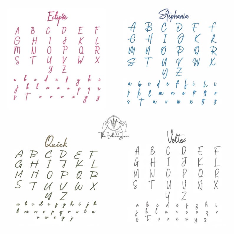 60 3D Puff Machine Embroidery Fonts Bundle | 1 to 3.5 Inch Sizes | 9 ...