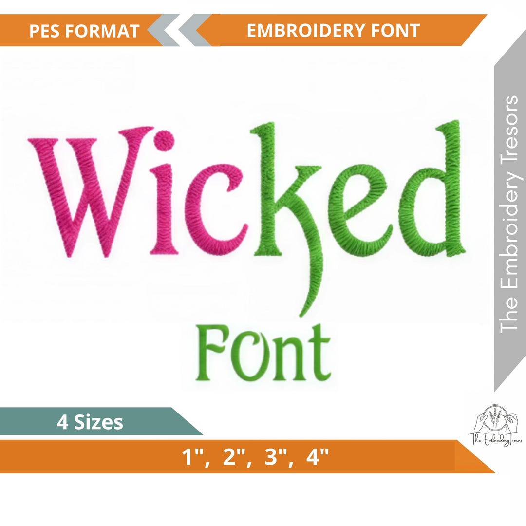 Wicked Queen Embroidery Font | Premium Script Alphabet PES Format ...