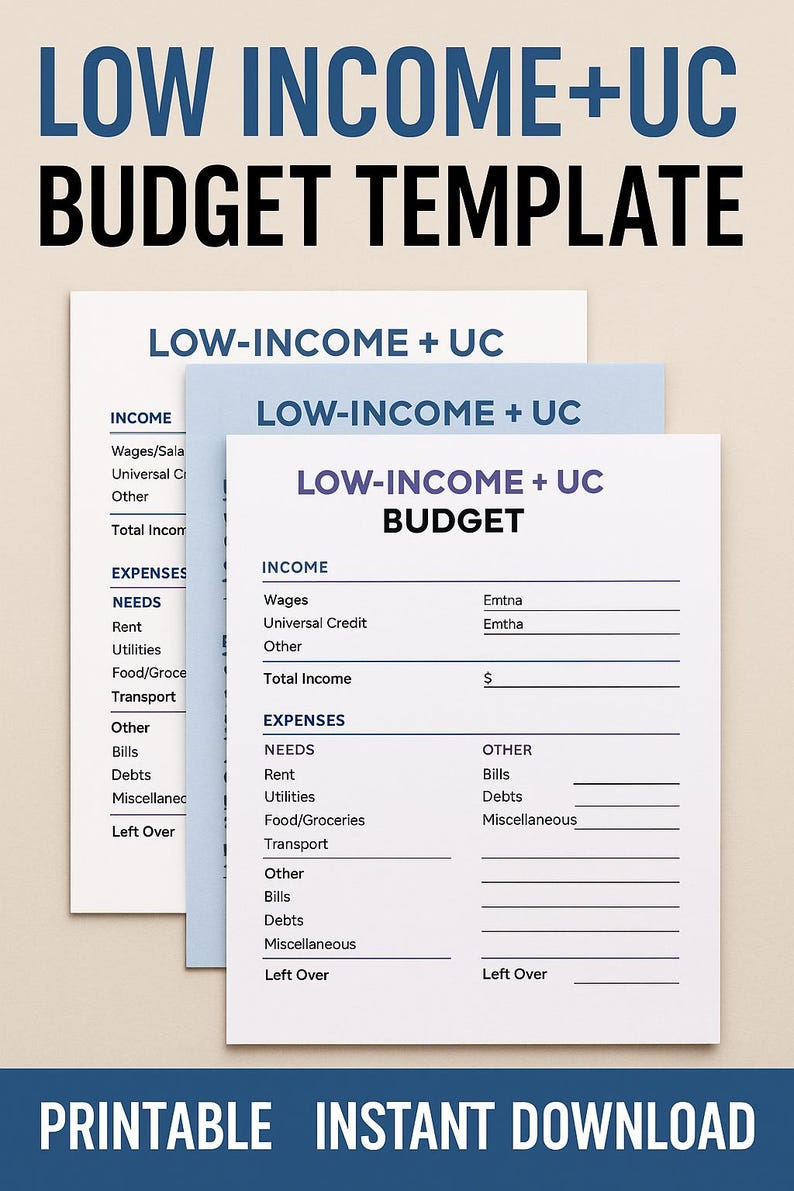 Low Income Budget Planner UK | Universal Credit Budget Template | LCWRA ...