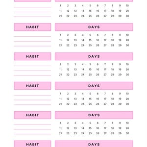 Minimal Habit Tracker | Printable Template | Daily & Monthly Planner - Etsy