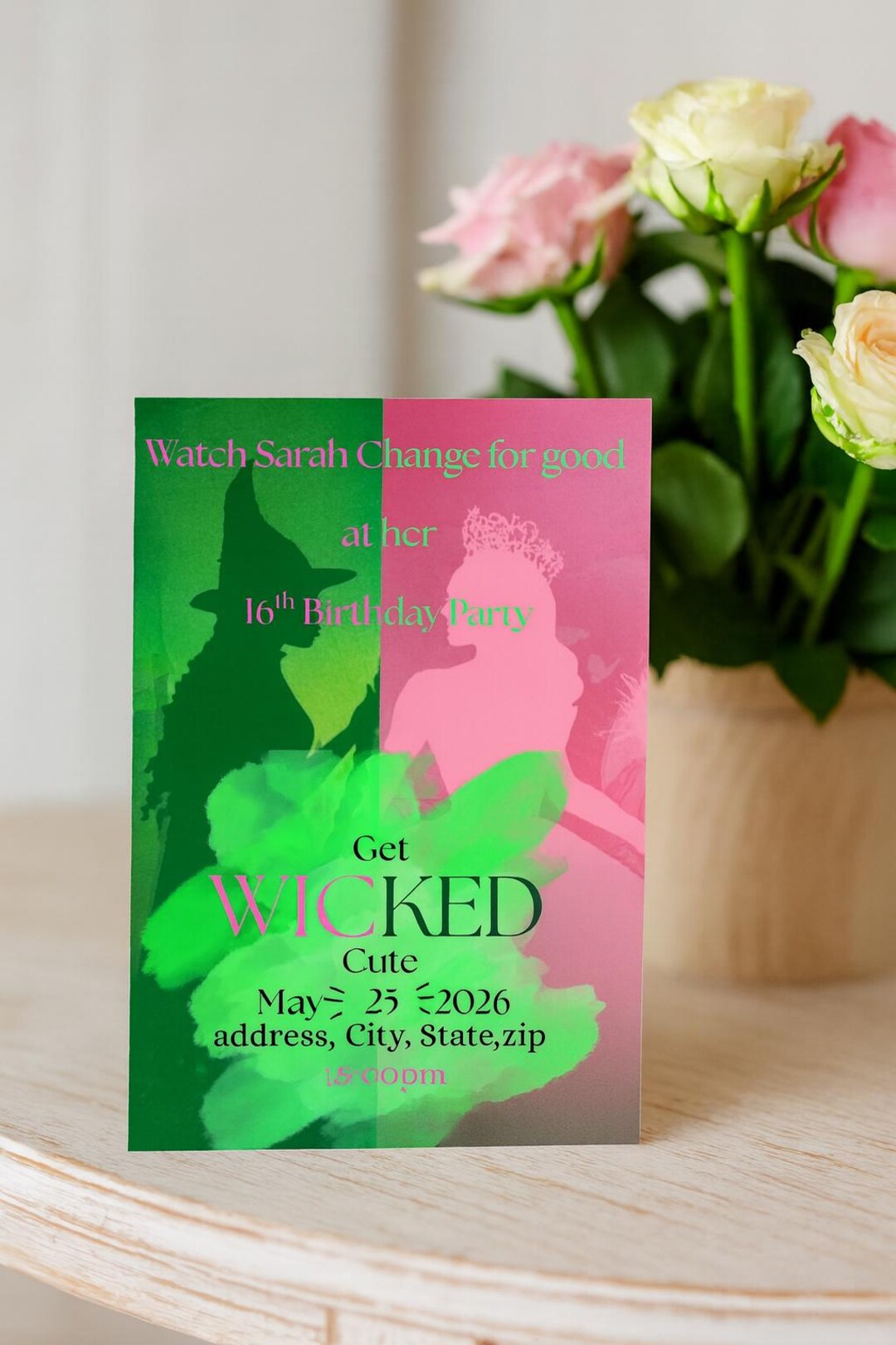 Wicked Themed Birthday Party Invitation - Etsy