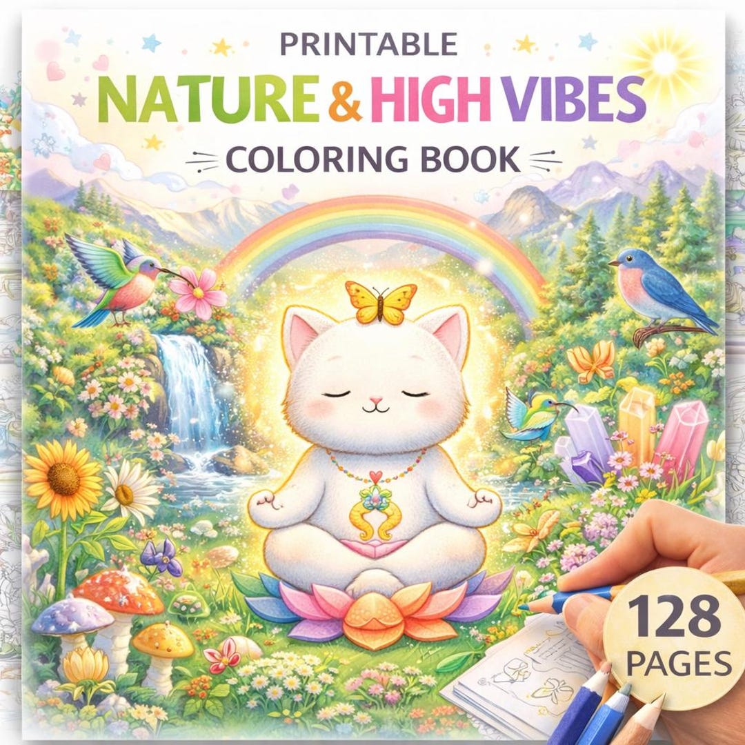 Digital Coloring Book of Nature and High Vibrations for Adults ...
