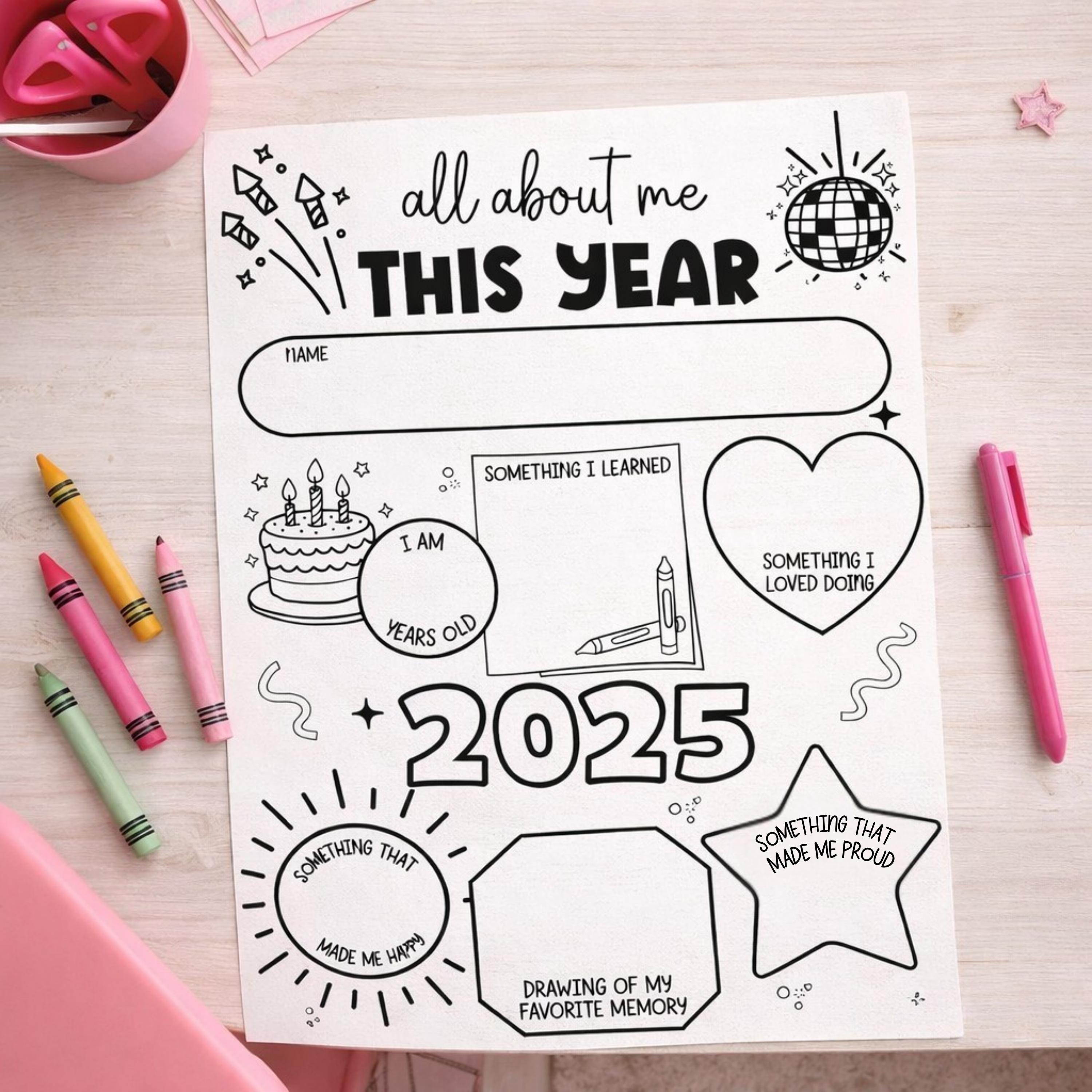 Kids New Years Reflection Printable (digital Download) - Etsy