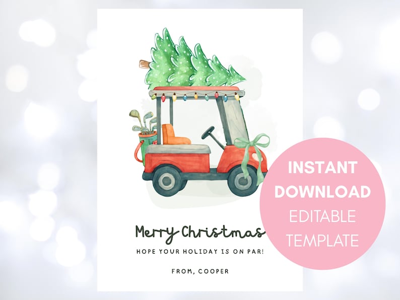 Printable Golf Cart Card 5x7 (digital Download) - Etsy