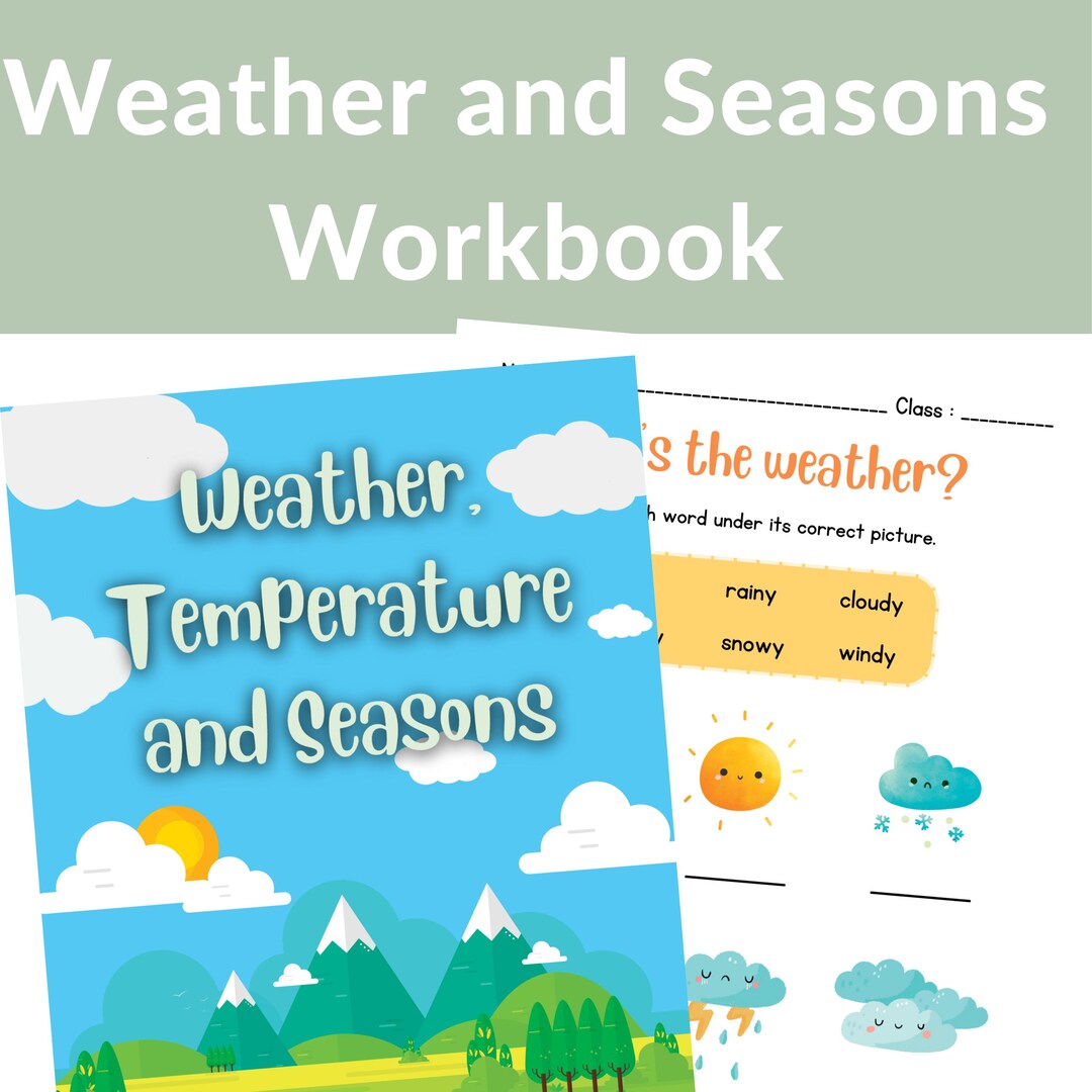 Weather Activities Workbook | Seasons, Temperature & Vocabulary ...