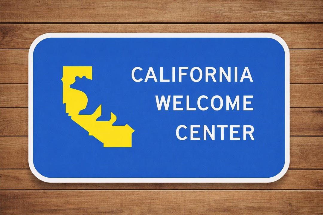 California Welcome Center Road Sign Highway Interstate Travel - Etsy