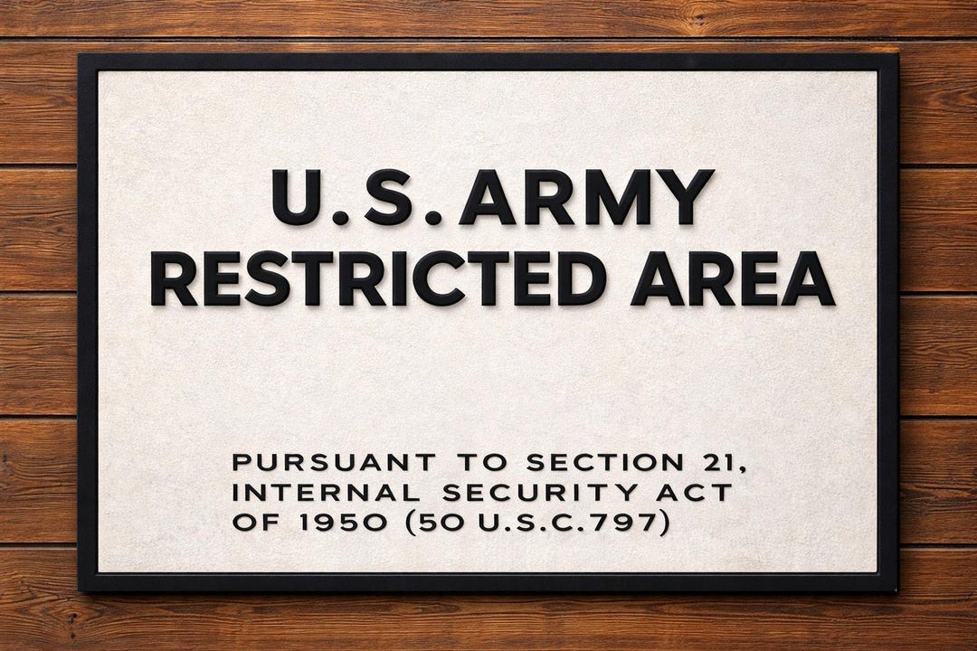 US Army Restricted Area Sign Warning Notice Military - Etsy