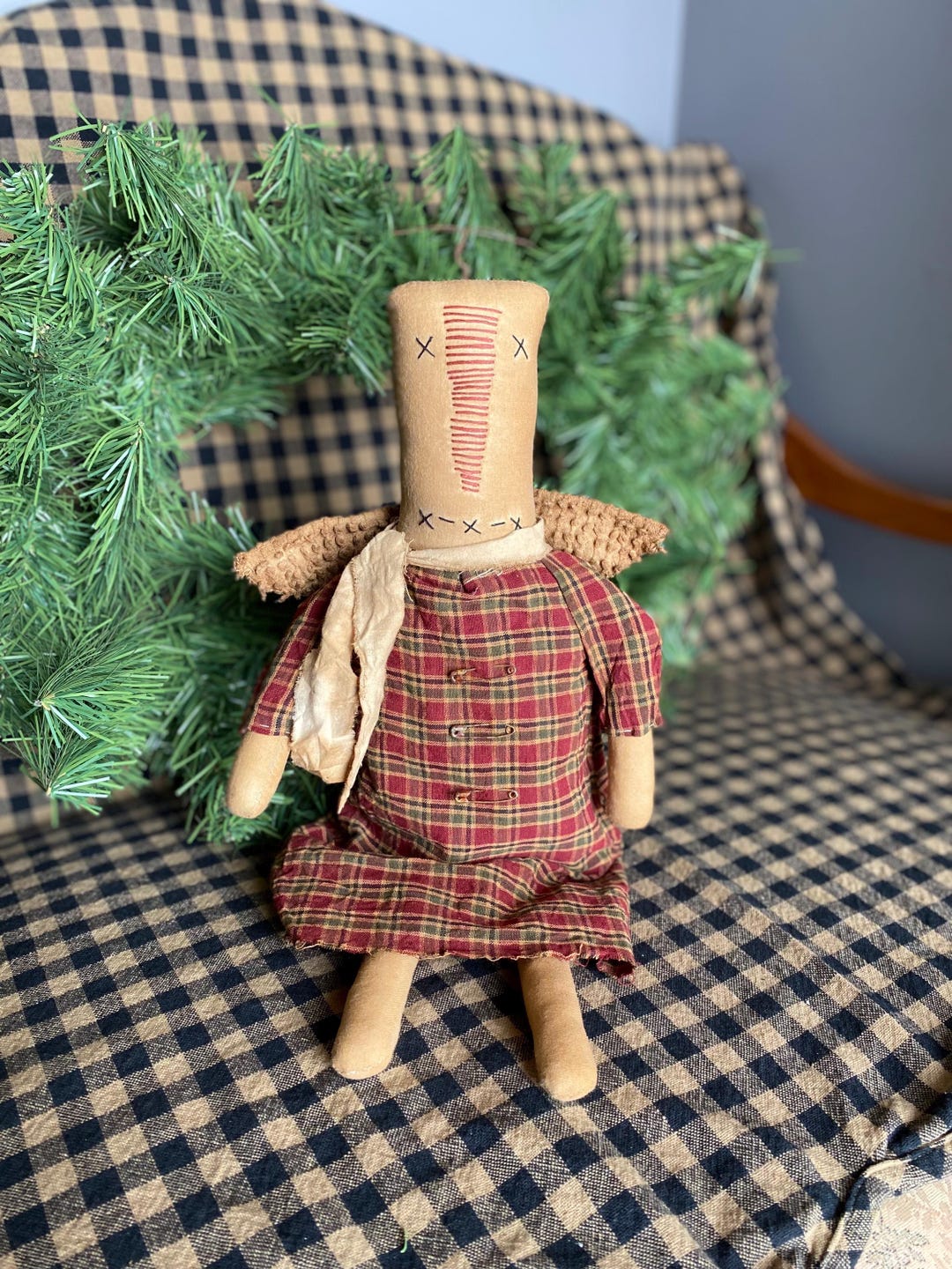 Primitive Angel With Rusty Halo – 17” Tall - Etsy