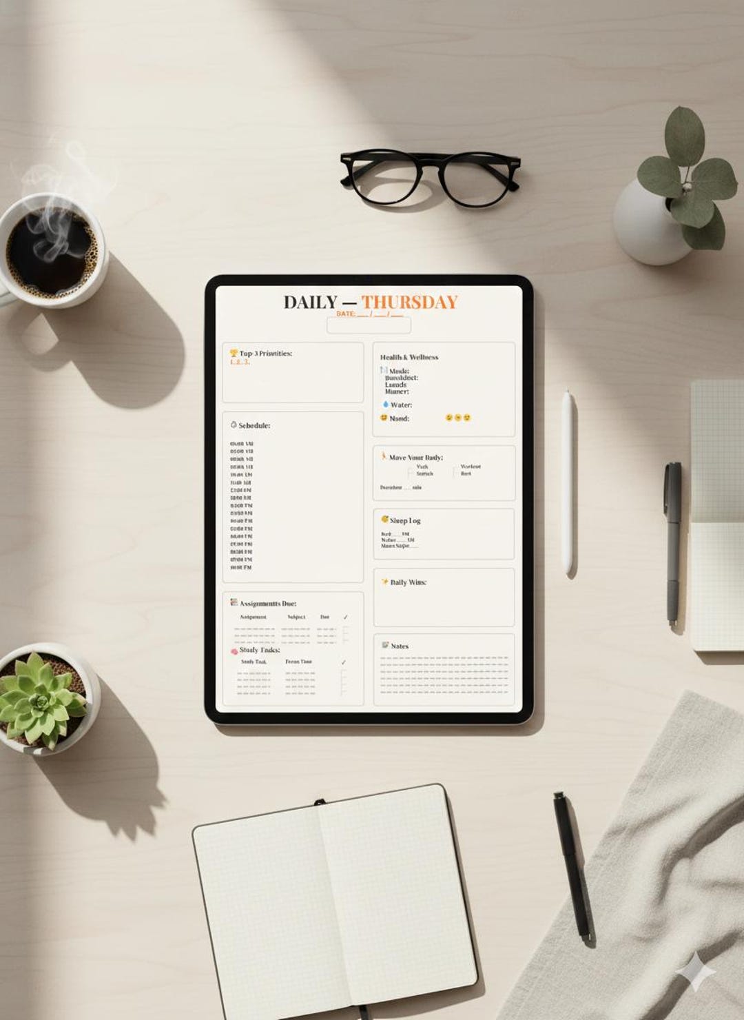 2026 Student Digital Planner (jan–dec) | Academic and Productivity ...