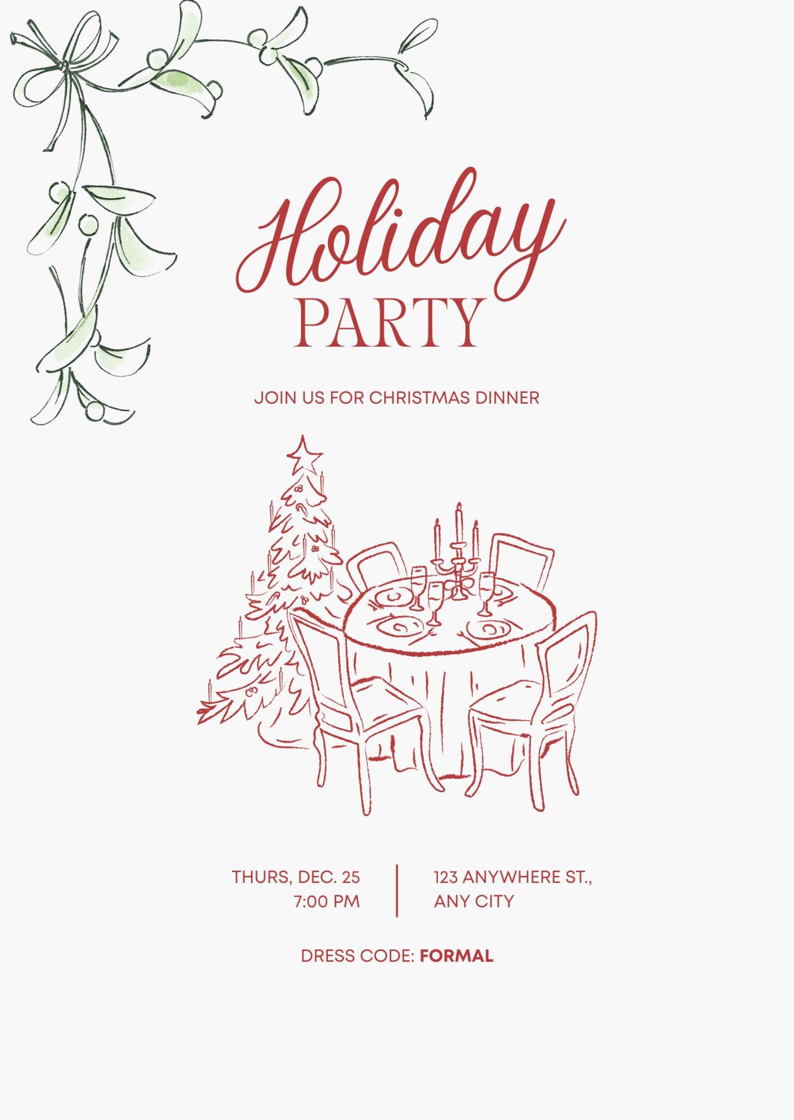 Editable Dinner Party Templates: Invitation, Menu, Place Cards | Canva ...