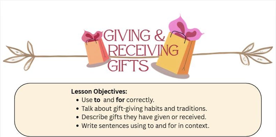Gift Giving B1 ESL Worksheet - Etsy
