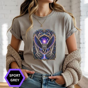 Cosmic Owl Oracle Shirt | World Tree Guardian | Fantasy Portal Art - Etsy