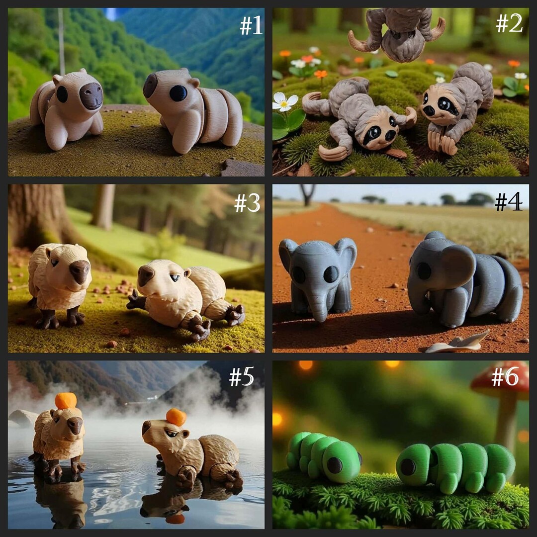 Articulated Mini Animals Group 1 - Etsy