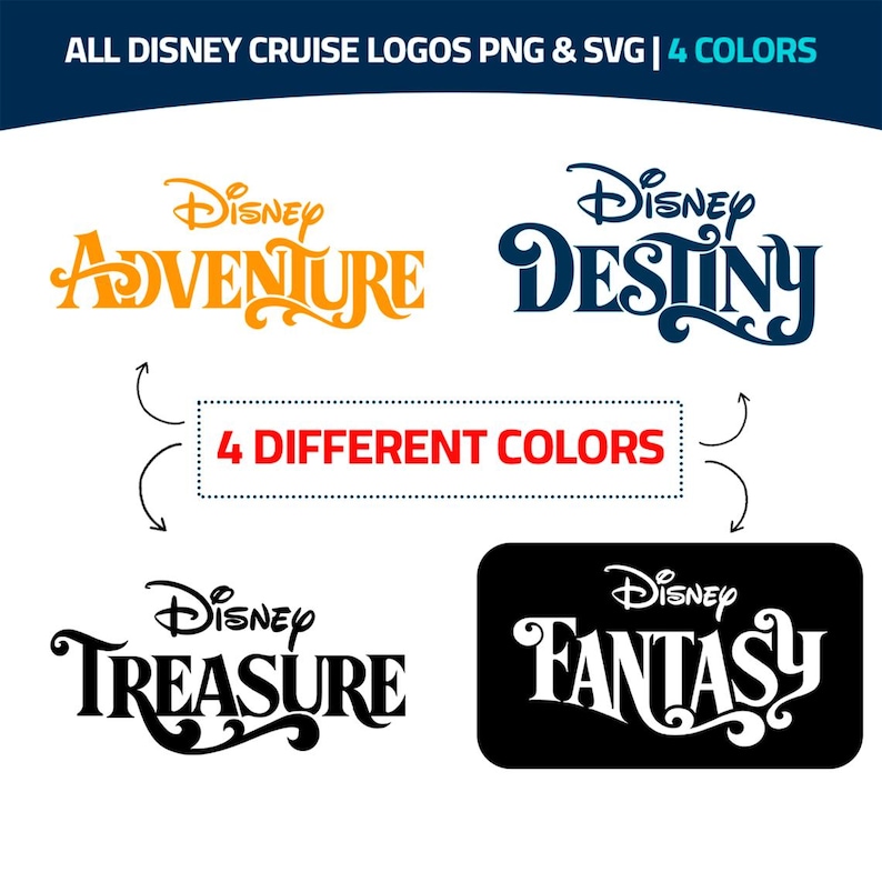 Disney Cruise Line SVG Bundle 2026 | All Disney Cruise Ships PNG & SVG ...