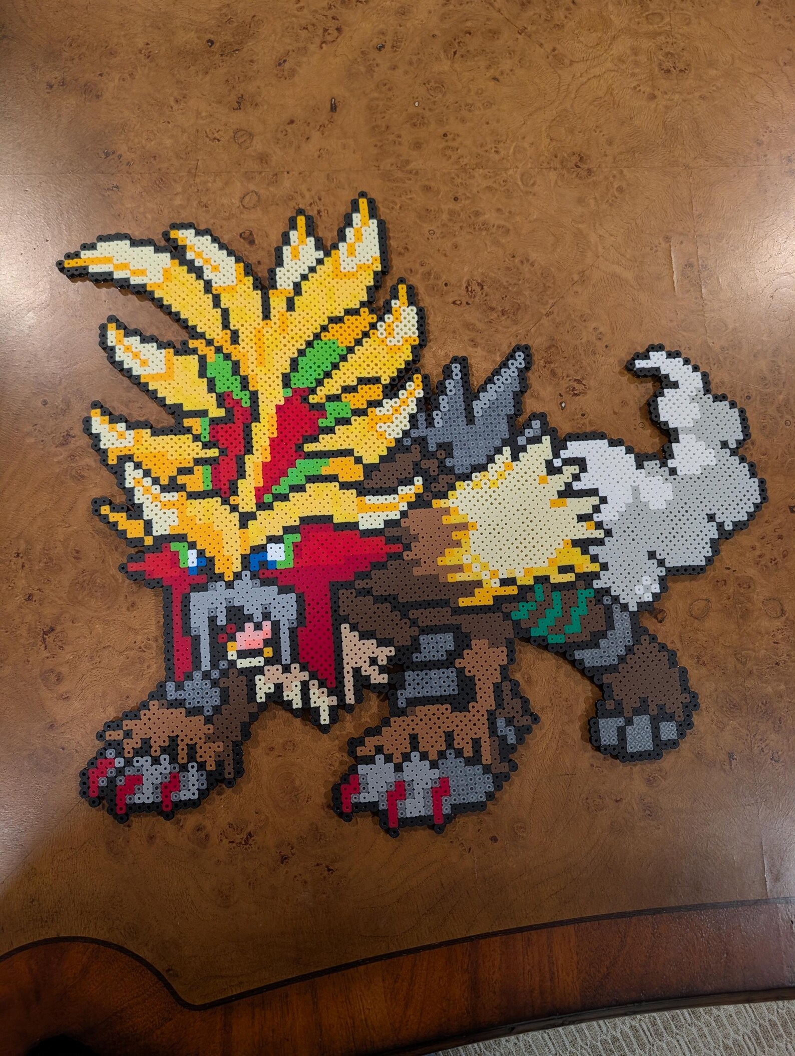 Gouging Fire (paradox Entei) Perler Sprite - Etsy