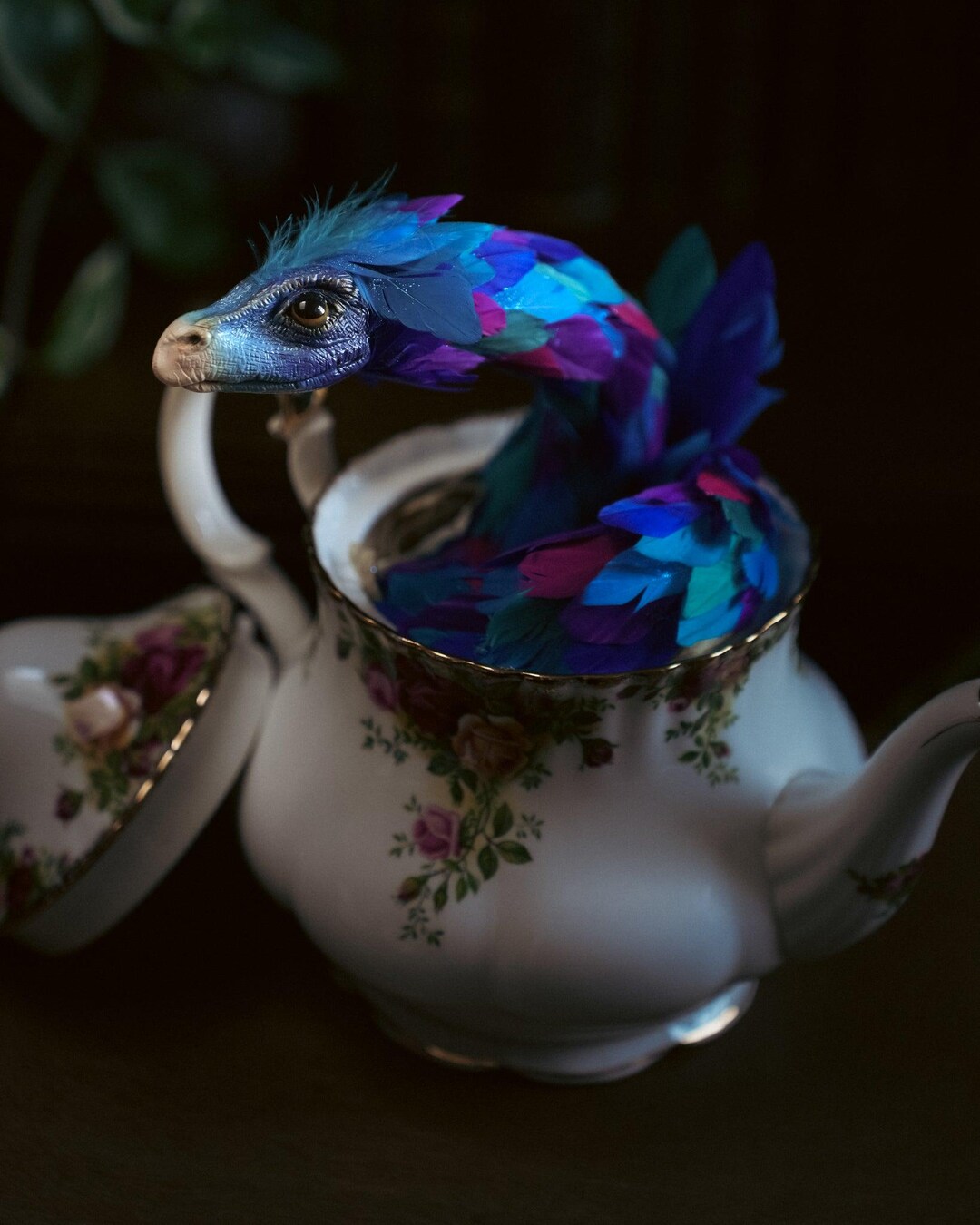 Creature in Vintage Teapot - Etsy