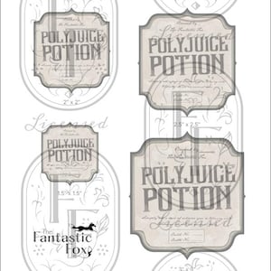 Polyjuice Potion, Printable Vintage Labels, Potions, Wizarding World ...