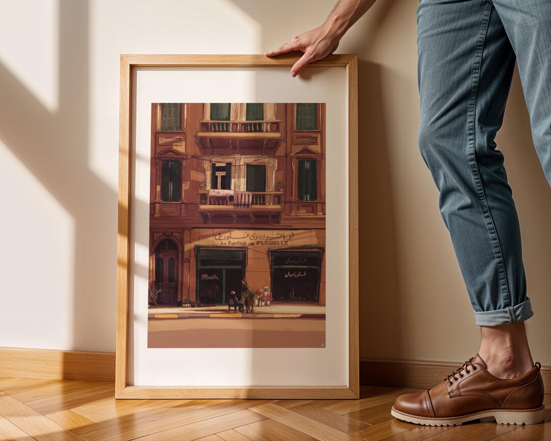 Vintage French Style Poster, Alexandria Street Wall Art , Flower Shop ...