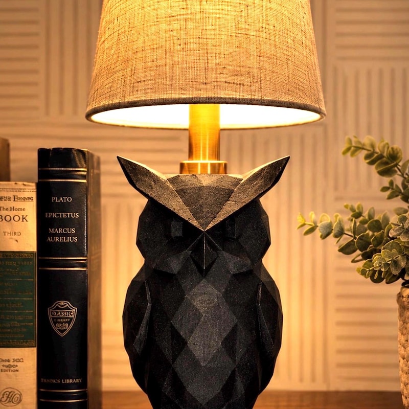 Black Bedside Table Lamps - Etsy