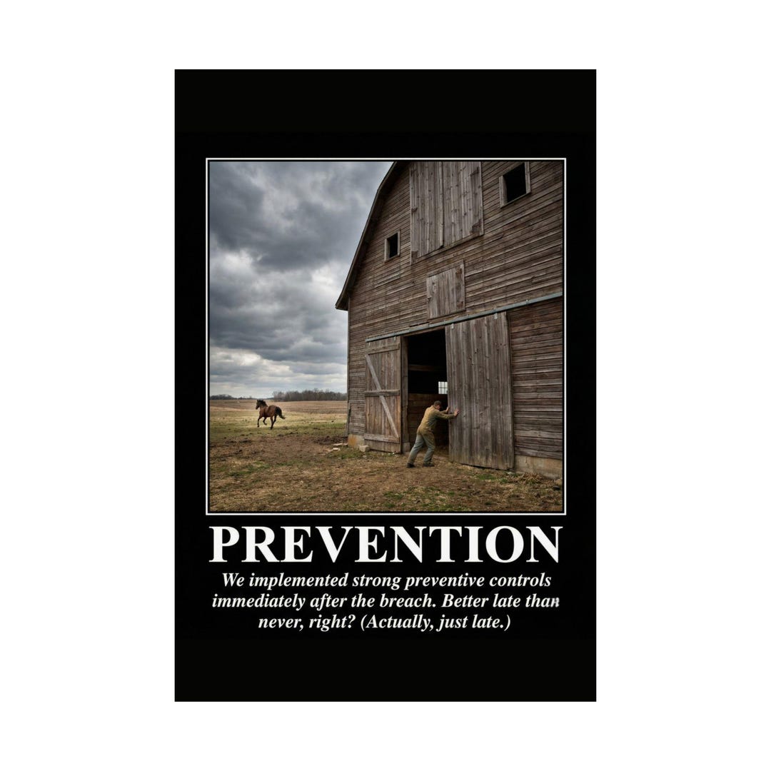 PREVENTION Cybersecurity Demotivational Poster | Incident Response ...