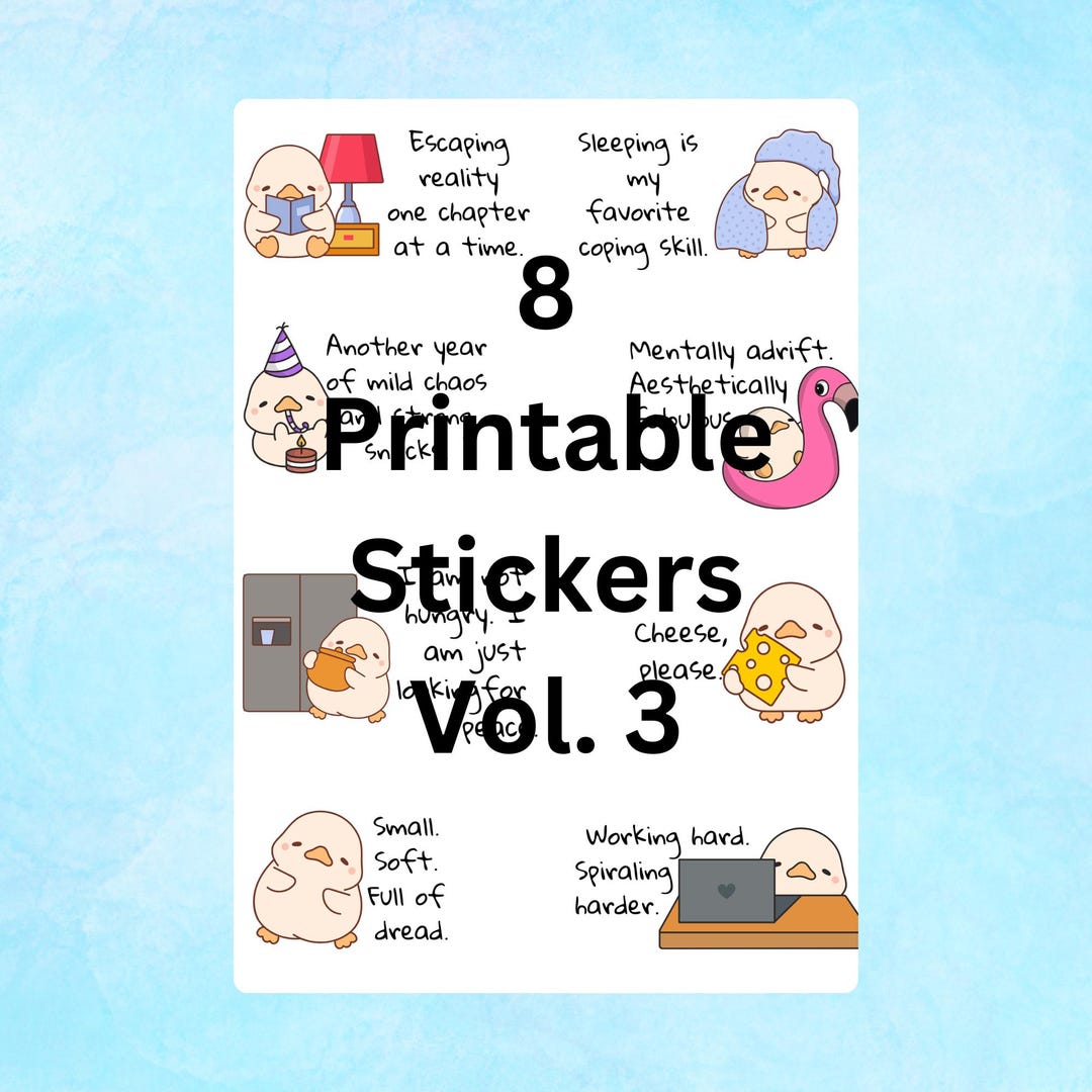 Printable Duck Sticker Sheet – Volume 3 - Etsy