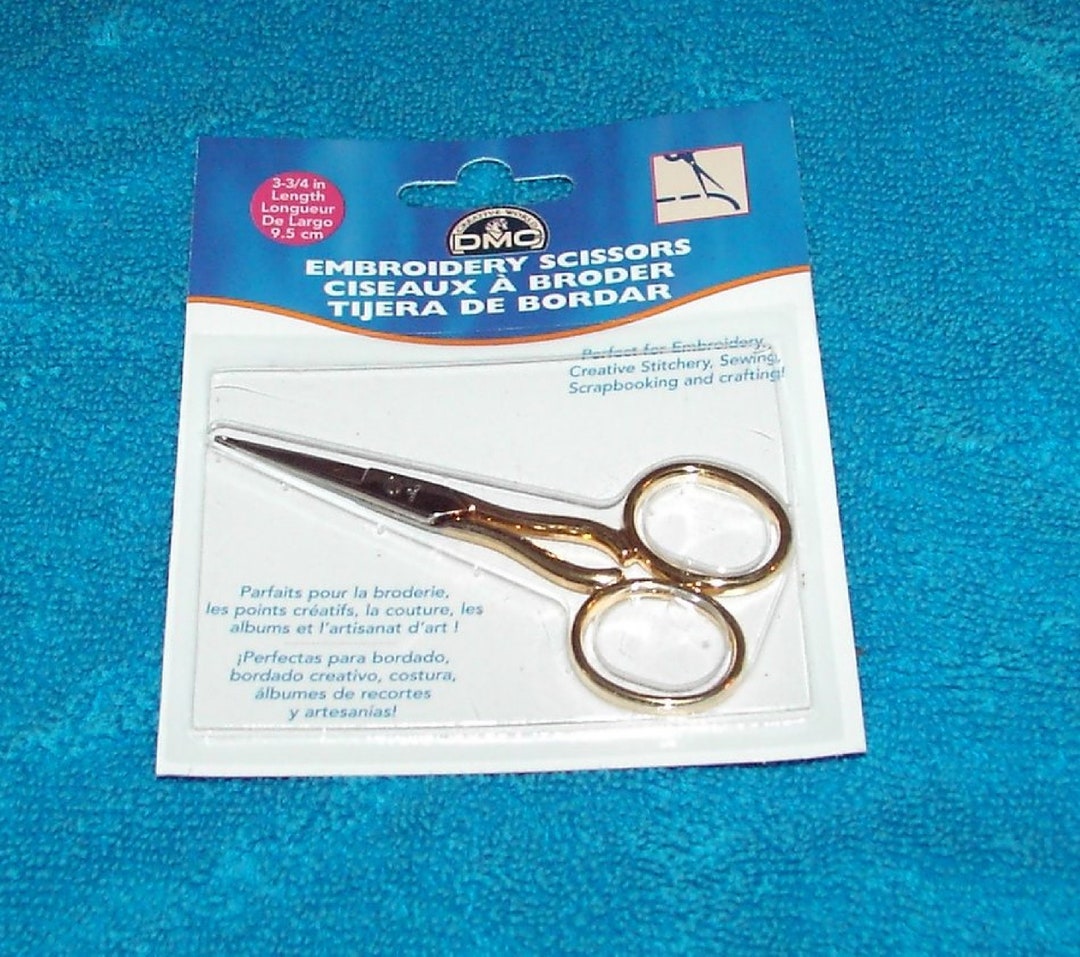 One (1) Set DMC Embroidery Scissors - 3 3/4 Inches Length or 9.5 Cm ...