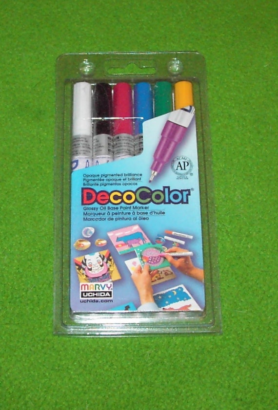 Decocolor Ultra Fine Tip Glossy Oil Base Paint Markers Basic - Etsy