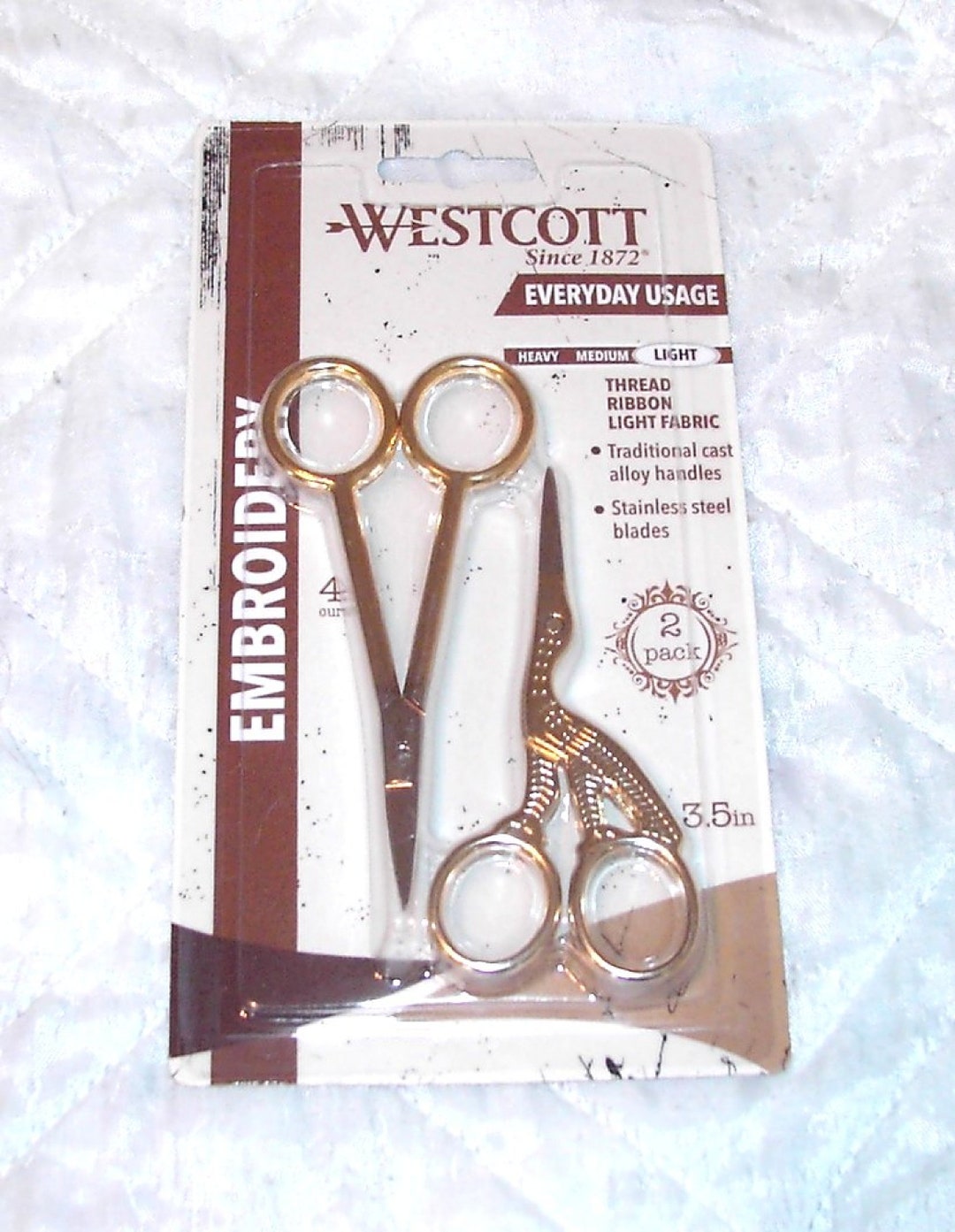 Westcott 4 Inch & 3.5 Inch Gold Color Scissors - Two Pair in One ...