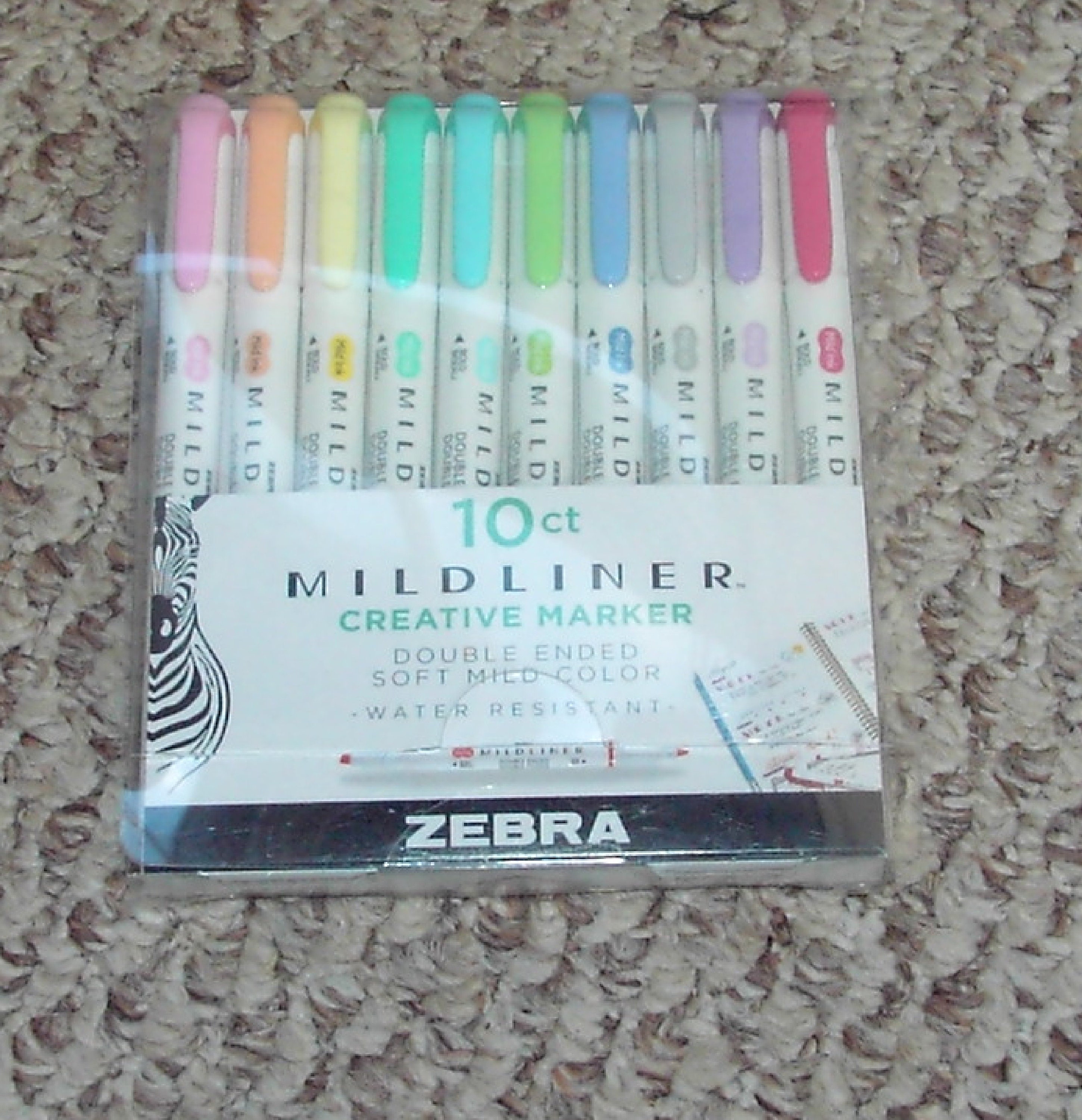 10 Mildliner Creative Marker Double Ended Soft Markers (bullet & Chisel ...