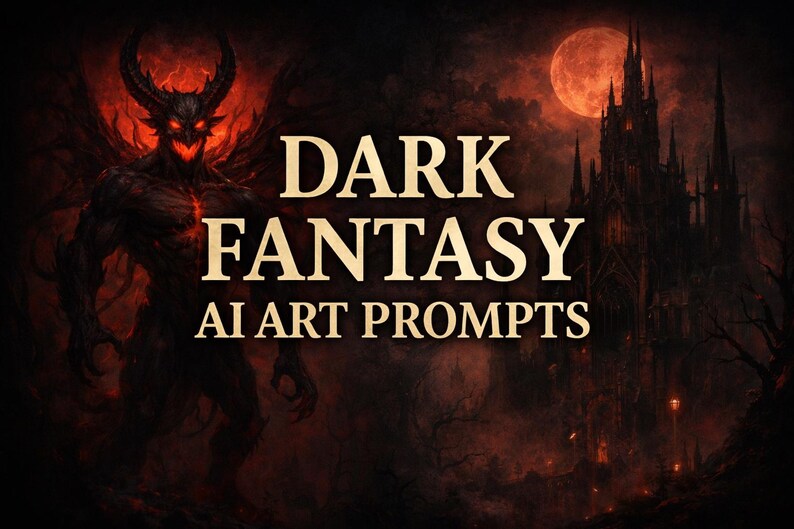 Dark Fantasy AI Art Prompts | Gothic & Horror Text-to-image Prompts - Etsy