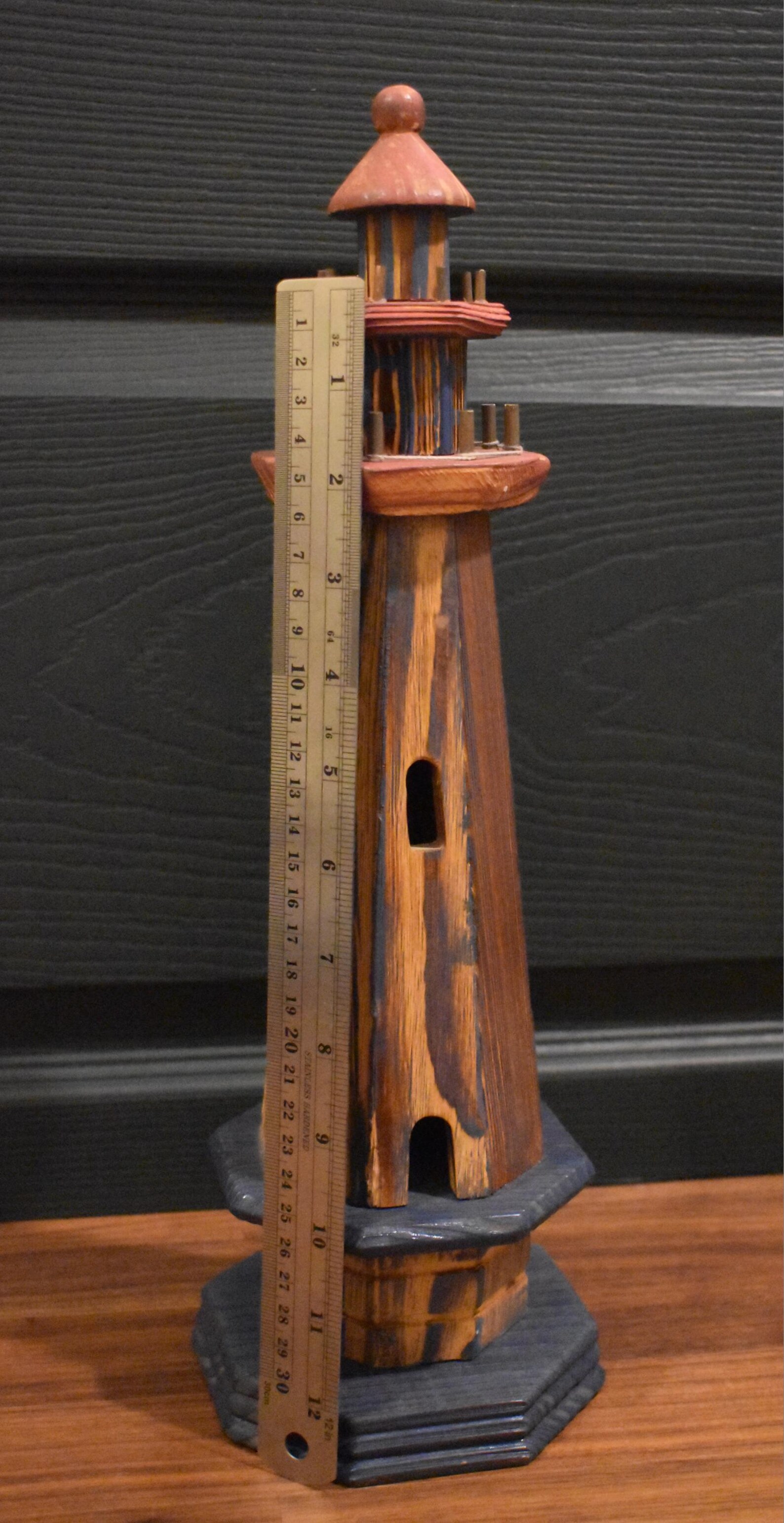 Hand Carved Wooden Lighthouse Art Sculpture - Etsy