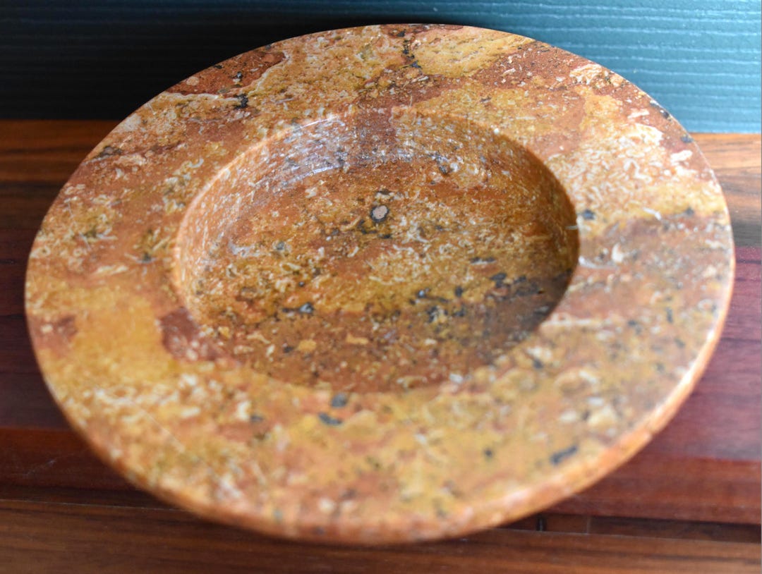 Vintage Waterstone Marble Rust Toned Candle Holder Made in Mexico - Etsy