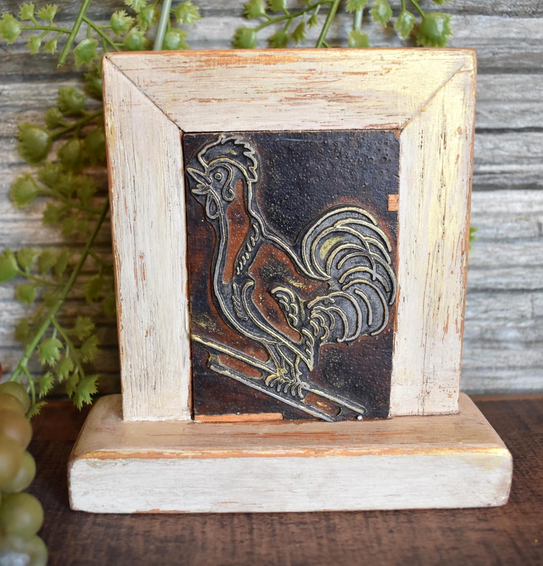 Rustic Farmhouse Country Decor Wooden Rooster Relief Table Art - Etsy