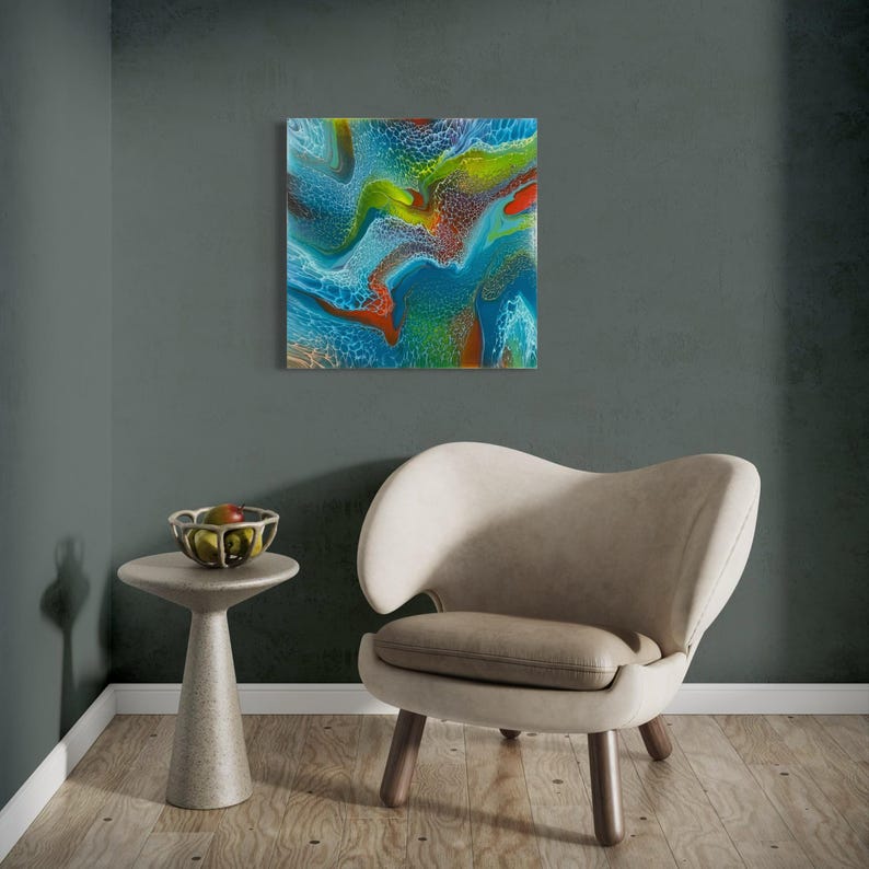 Bird of Paradise- 24x24 Canvas Acrylic Painting - Etsy
