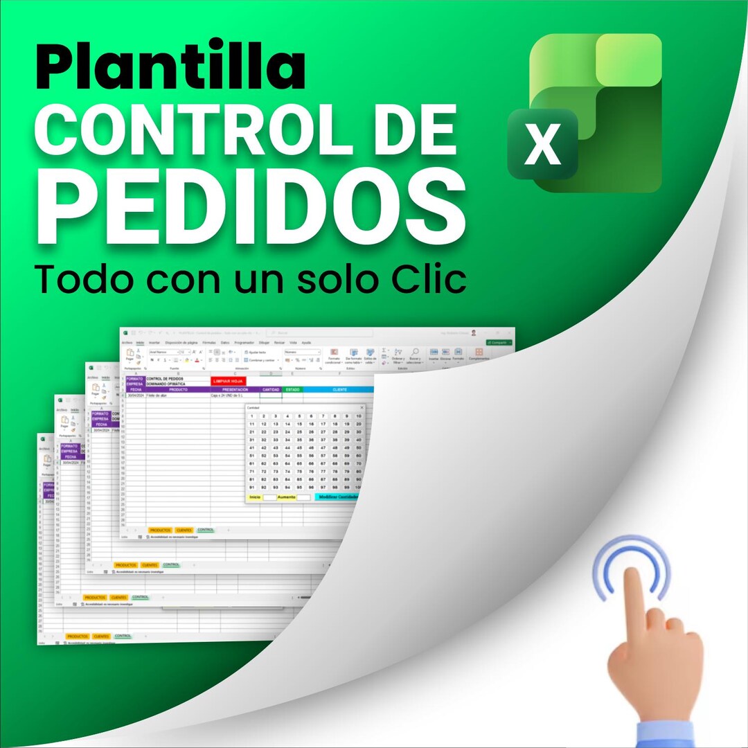 One-click Order Control Excel Template – Automatic Customer and Product ...