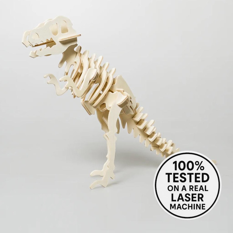 Laser Cut T-rex 3D Puzzle - SVG Files (digital Download) - Etsy