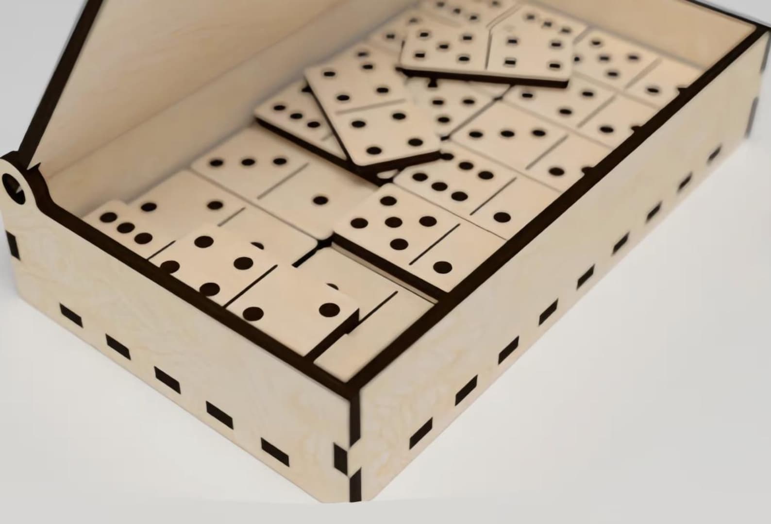 Laser Cut Domino Game With Box - SVG File (digital Download) - Etsy