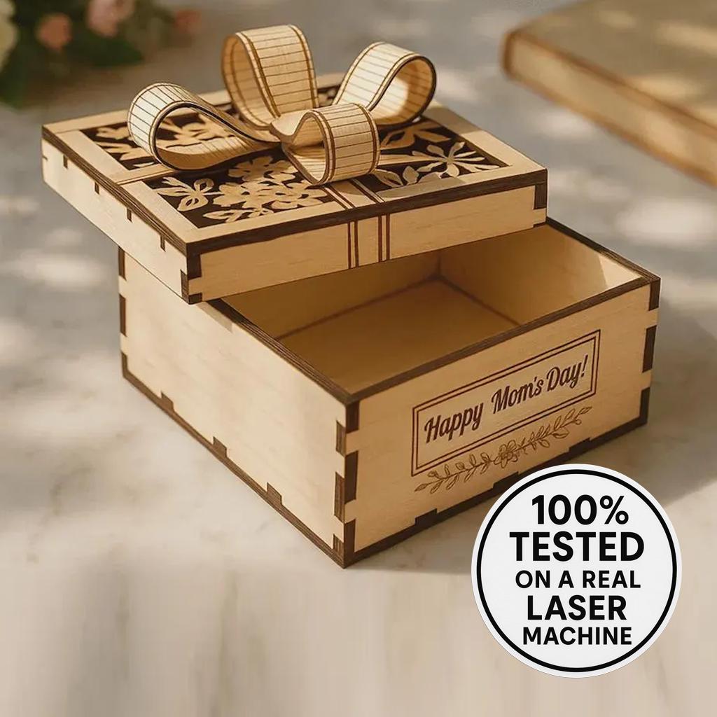 Laser Cut Classic Gift Box With Lid – SVG File (digital Download) - Etsy