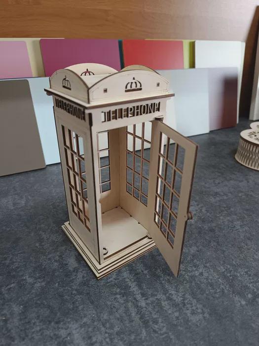 Laser Cut Wooden British Telephone Box - SVG File (digital Downloads ...