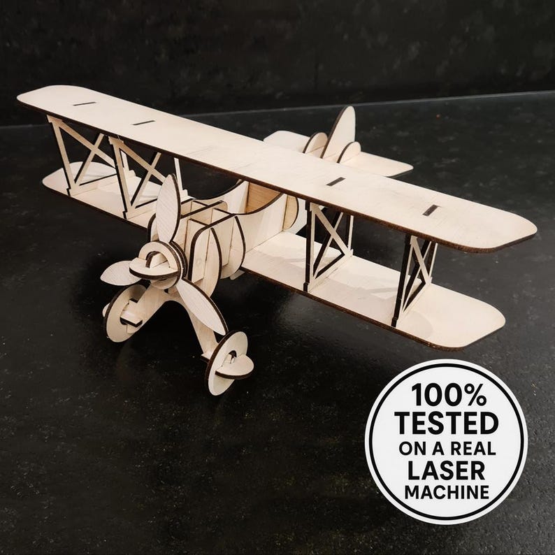 Model Plane 3D Laser Cutting Project - SVG Files (digital Download) - Etsy
