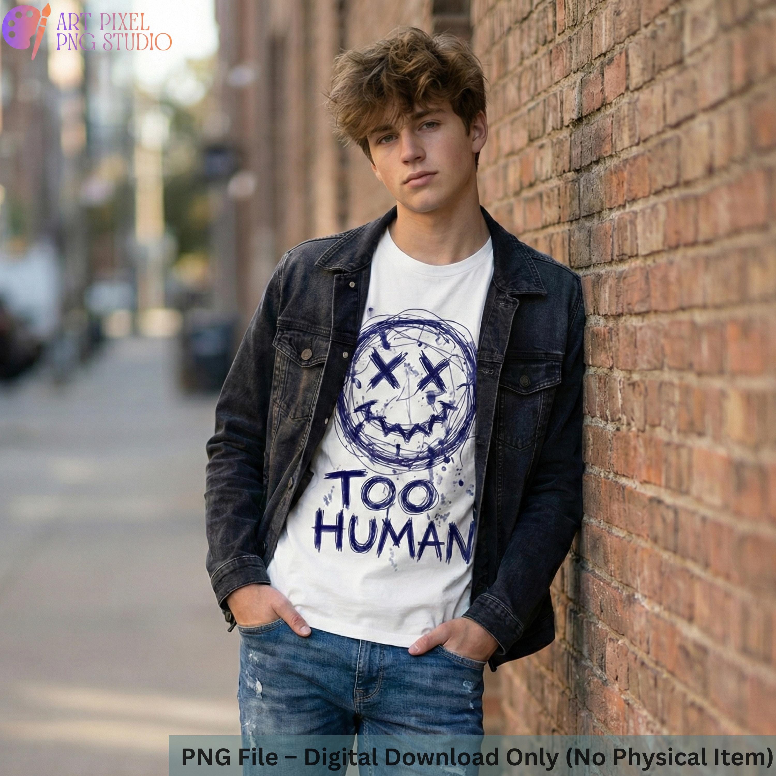 Too Human Smiley Face PNG – Edgy Streetwear Graphic (digital Download ...