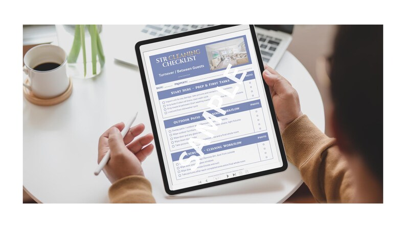 STR Cleaning Checklist | Editable Canva Template | Digital Download ...