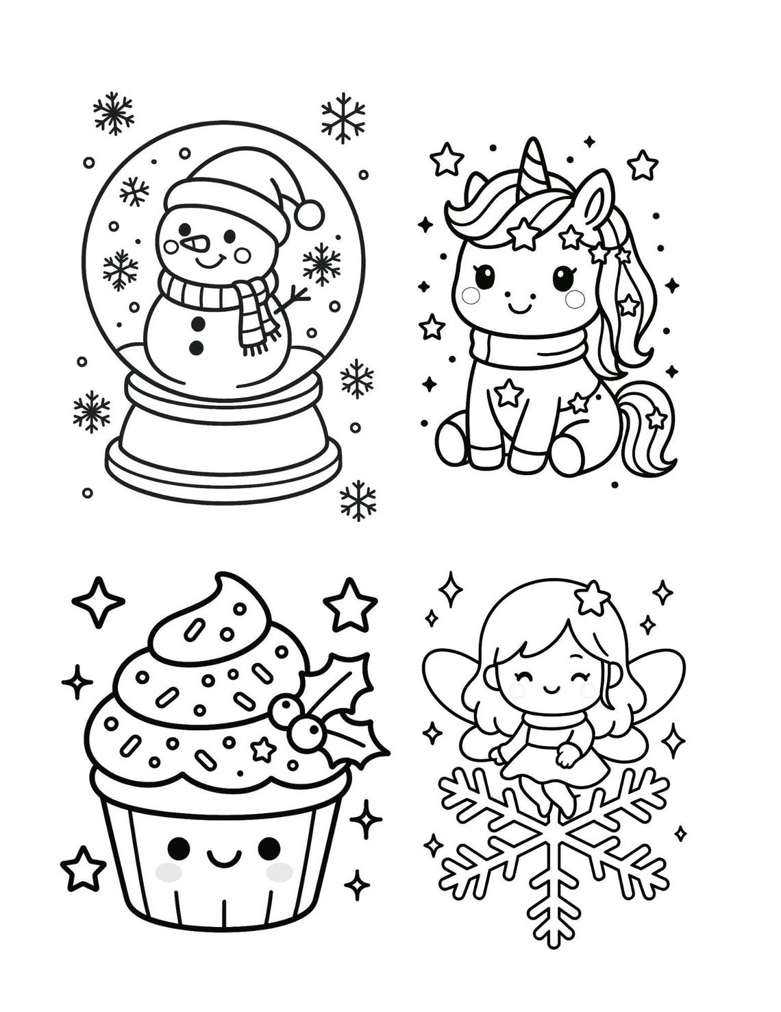 Holiday Coloring Pages - Etsy