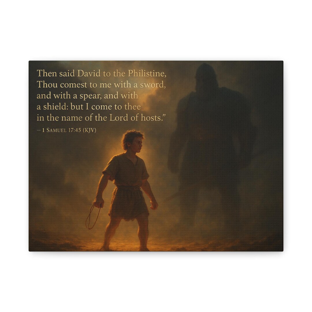 David and Goliath - Christian Wall Art - Etsy Australia